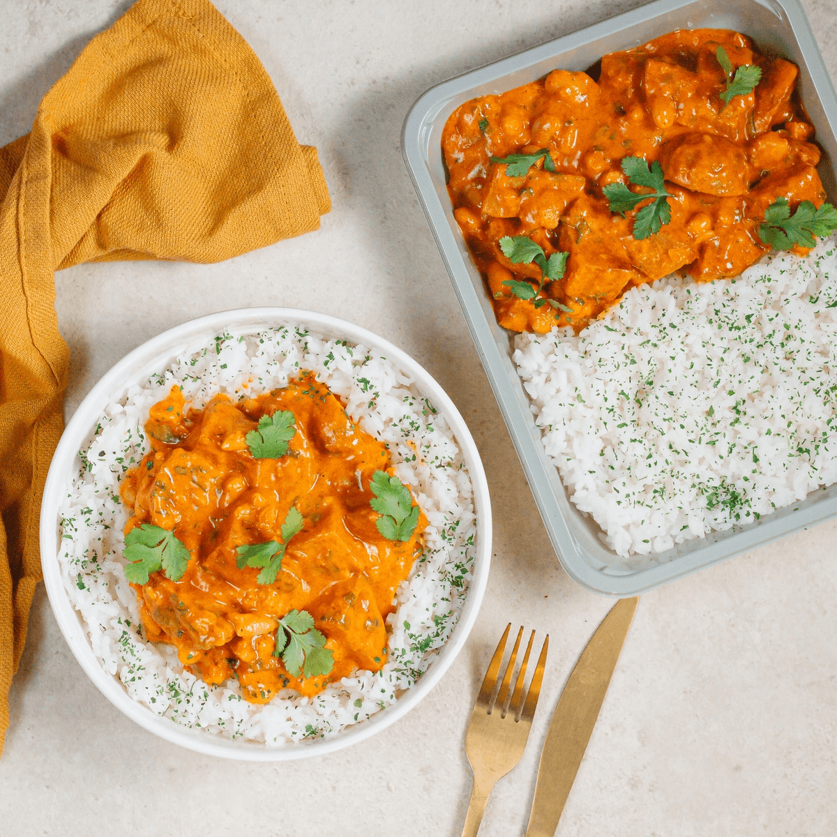 Tikka massala de légumes et riz basmati